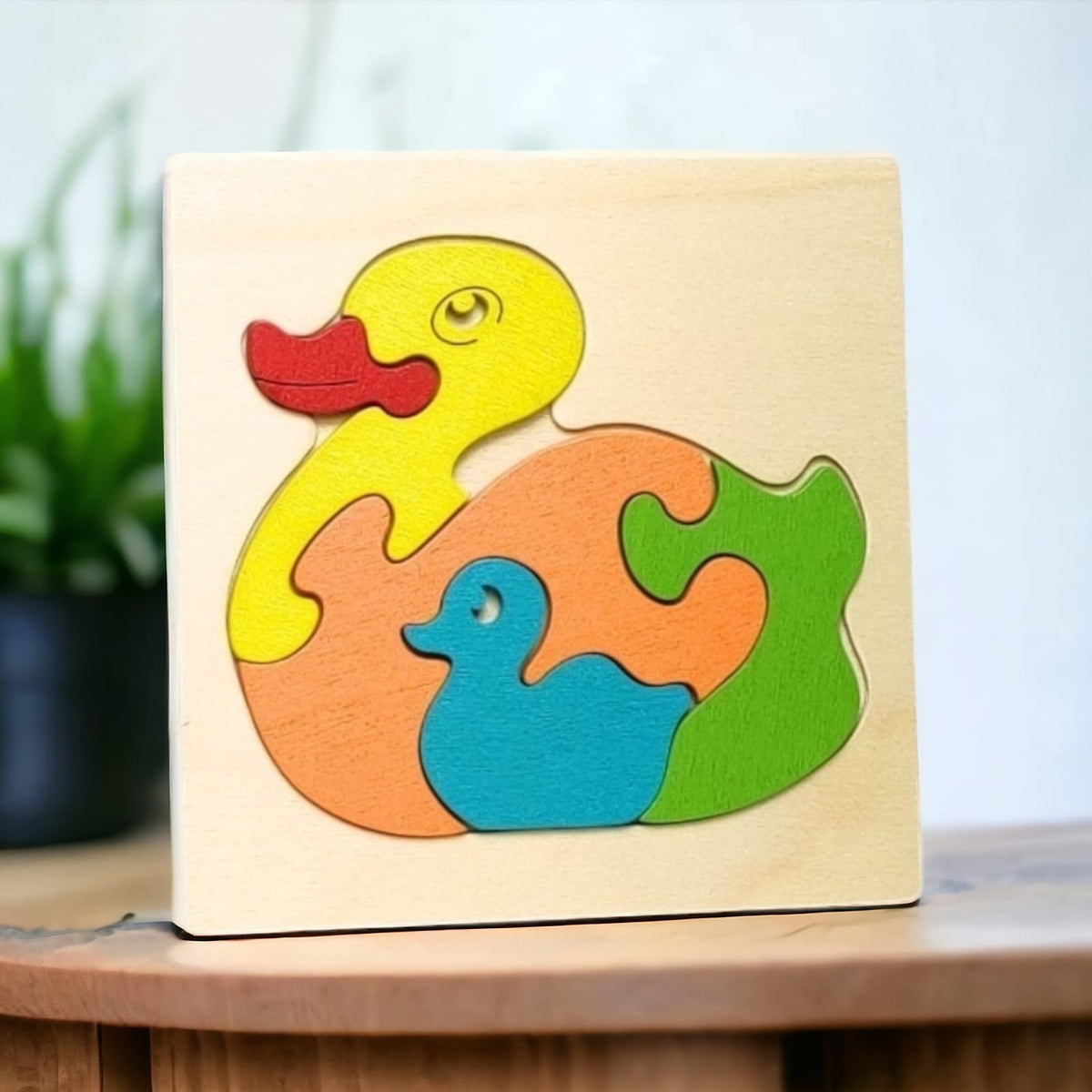 Duck & Duckling Jigsaw Puzzle Board – Channapatna Toys