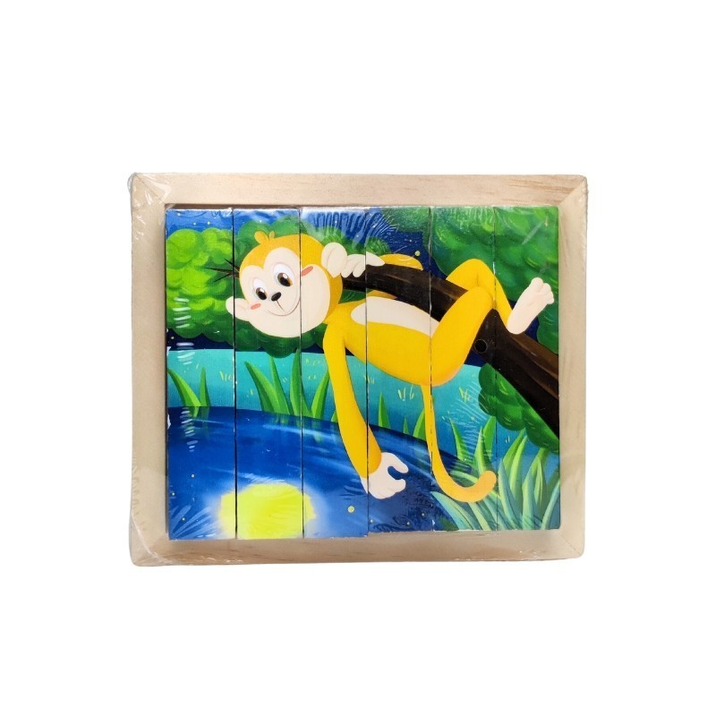 4 Animal Switching Puzzle – Channapatna Toys