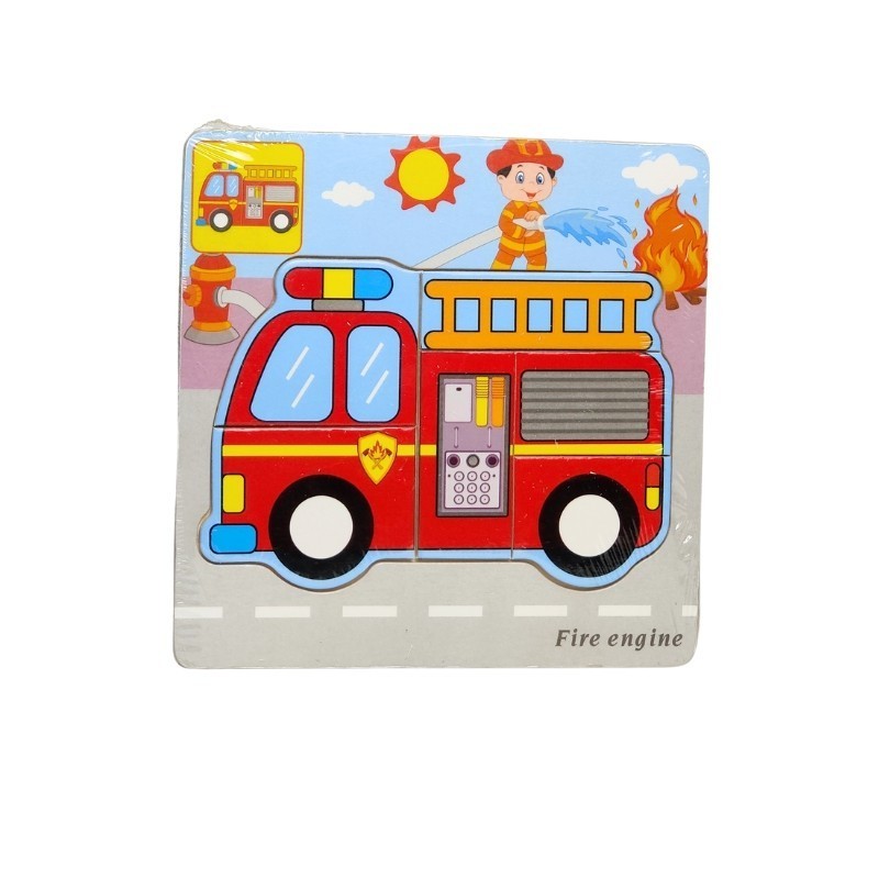 Fire Brigade Jigsaw Puzzle Board – Channapatna Toys
